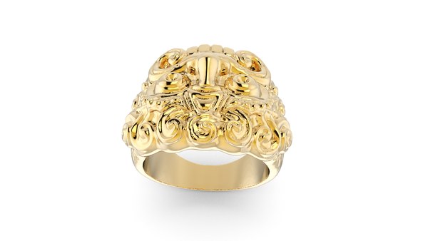 3D Ring Bali Barong in Gold - TurboSquid 2022684
