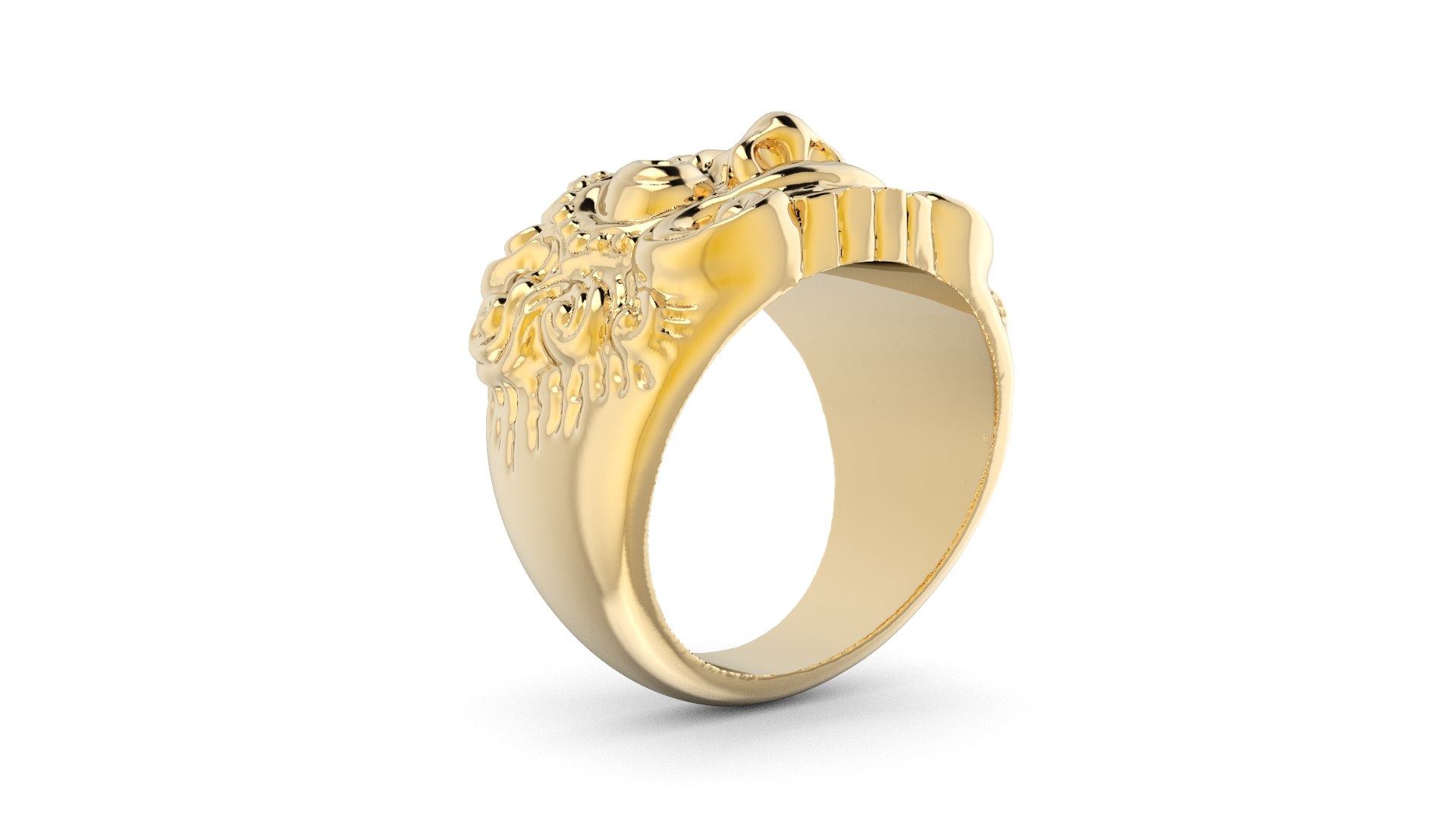 3D Ring Bali Barong In Gold - TurboSquid 2022684