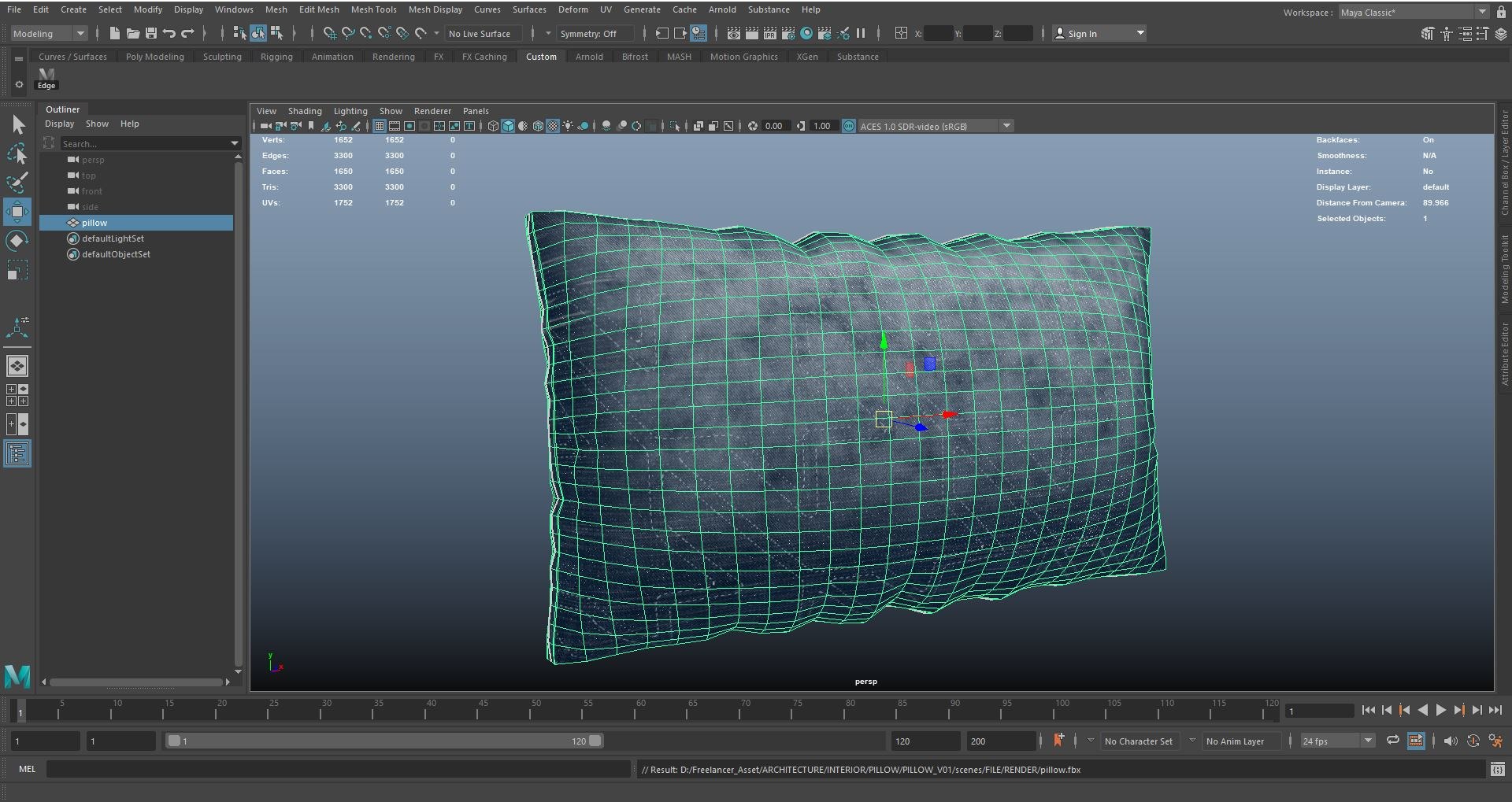 Pillow 3D Model AR VR 3D - TurboSquid 1979771