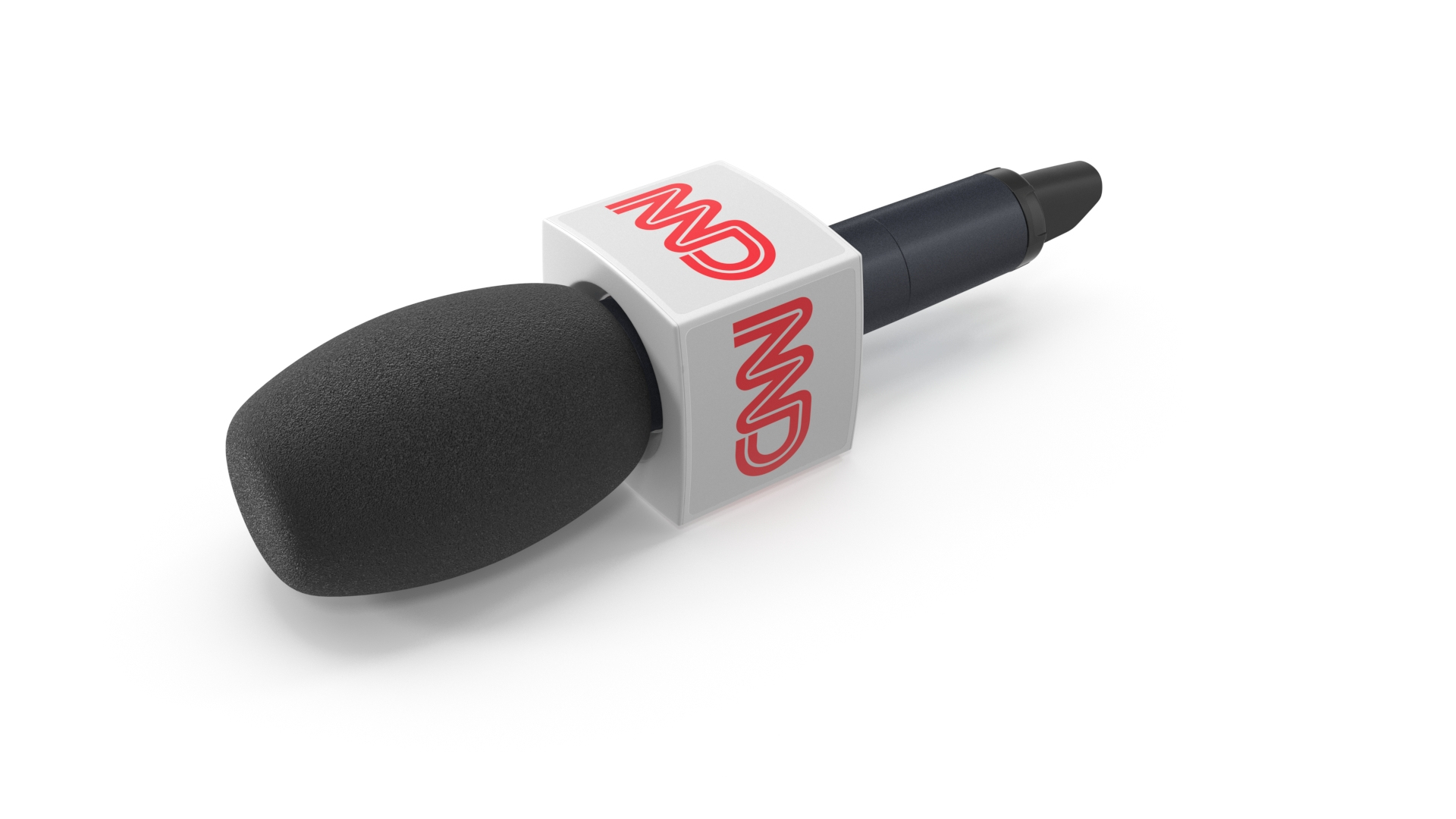 3D CNN News Reporter Wireless Microphone Square - TurboSquid 2164187