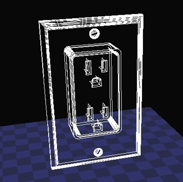 3d model decora style electrical wall outlet