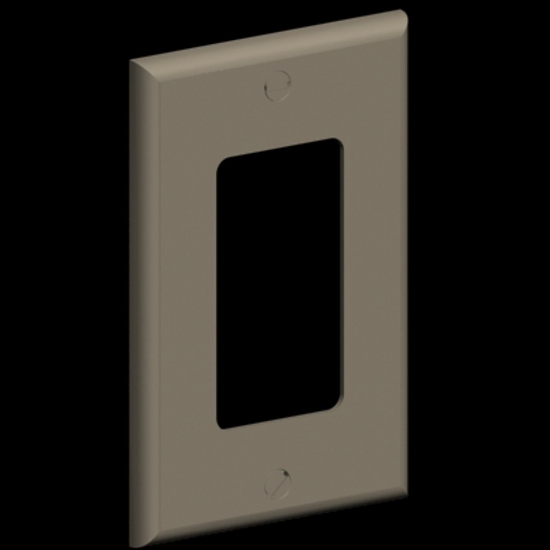 3d Model Decora Style Electrical Wall Outlet