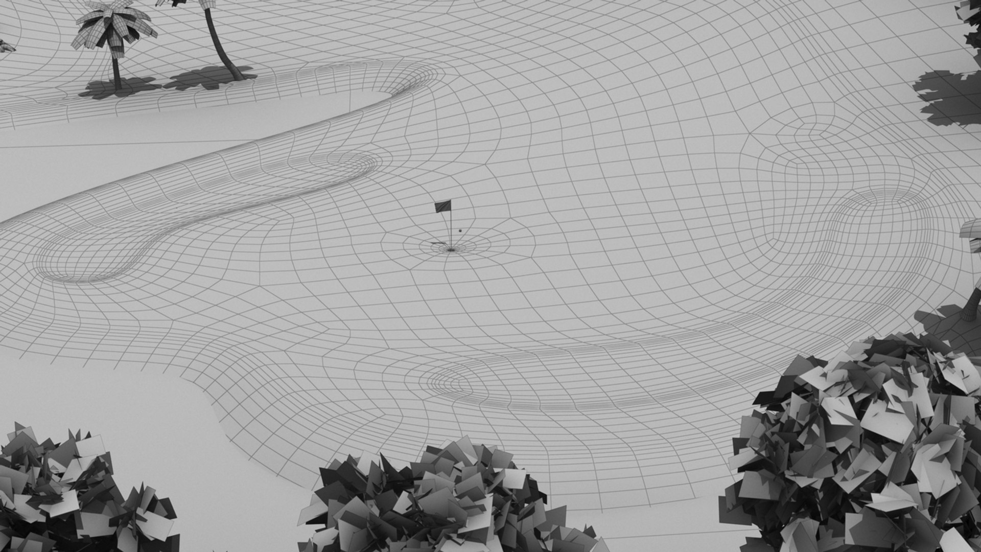 3D golf course model - TurboSquid 1332761