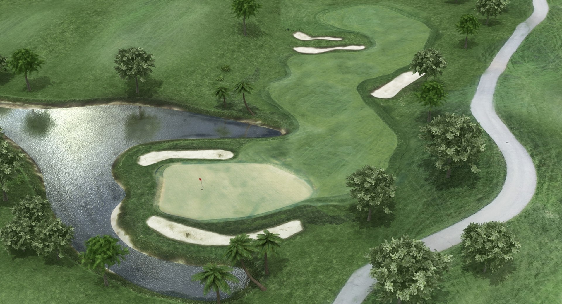 3D Golf Course Model - TurboSquid 1332761
