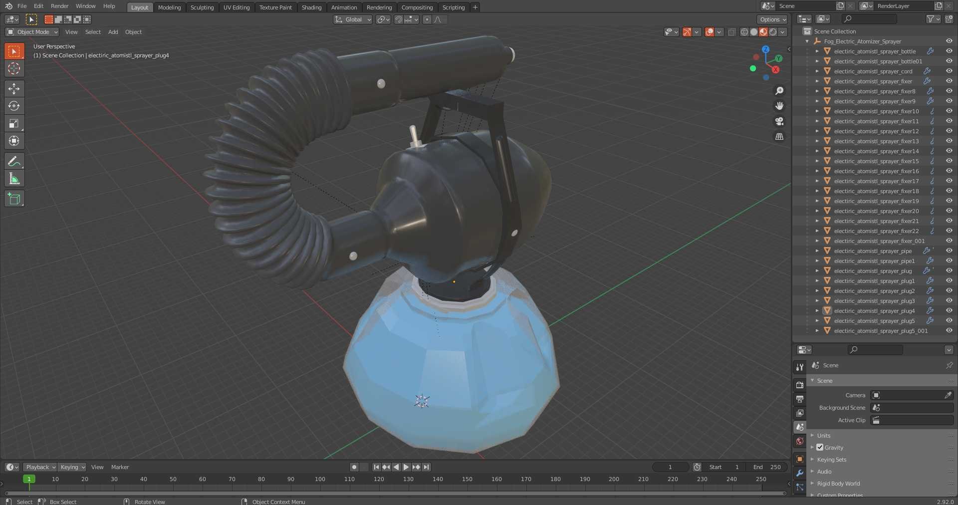 Fog Electric Atomizer Sprayer 3D Model - TurboSquid 2206104