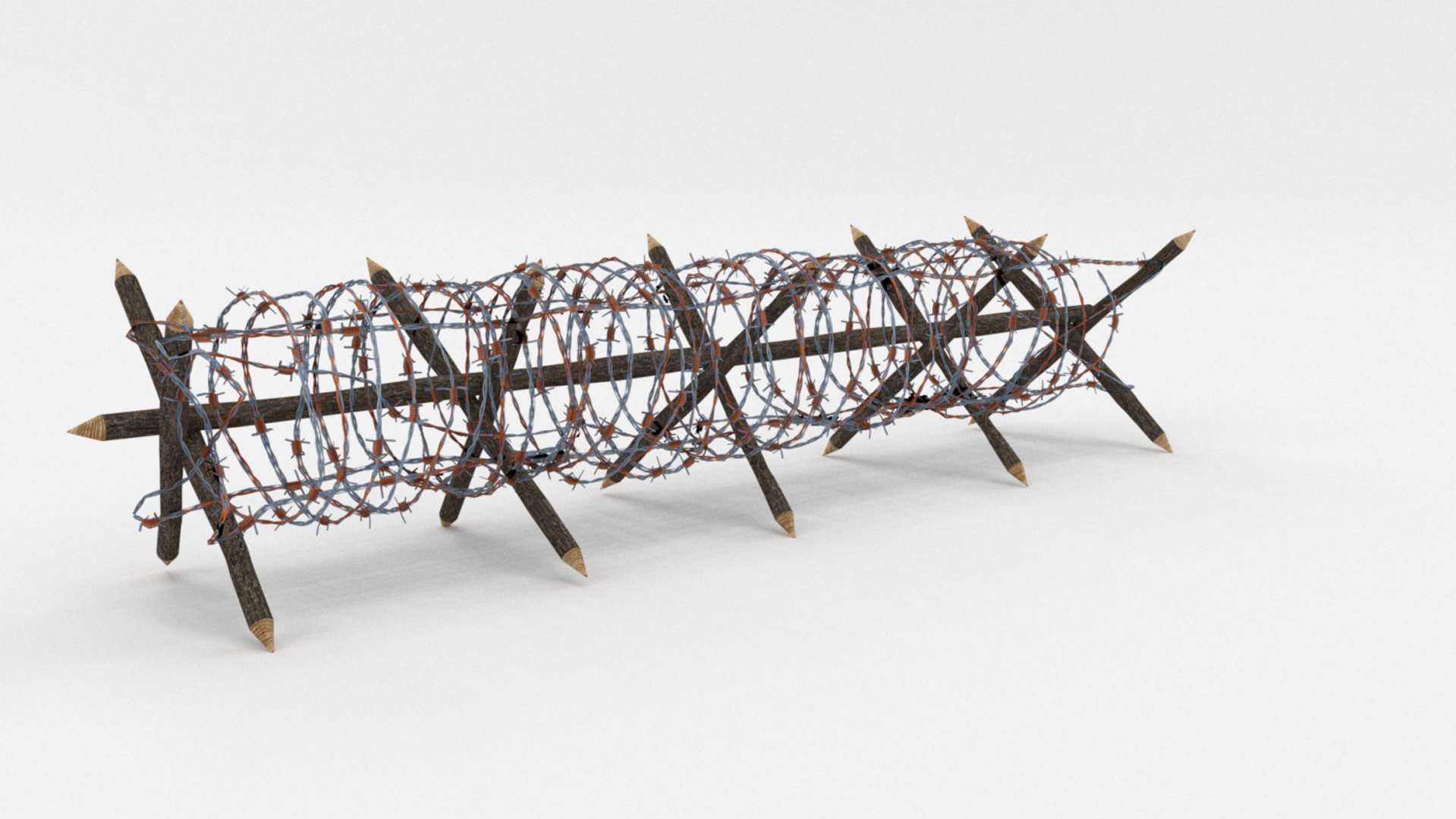 Barbed Wire Obstacle 3D Model - TurboSquid 1191703