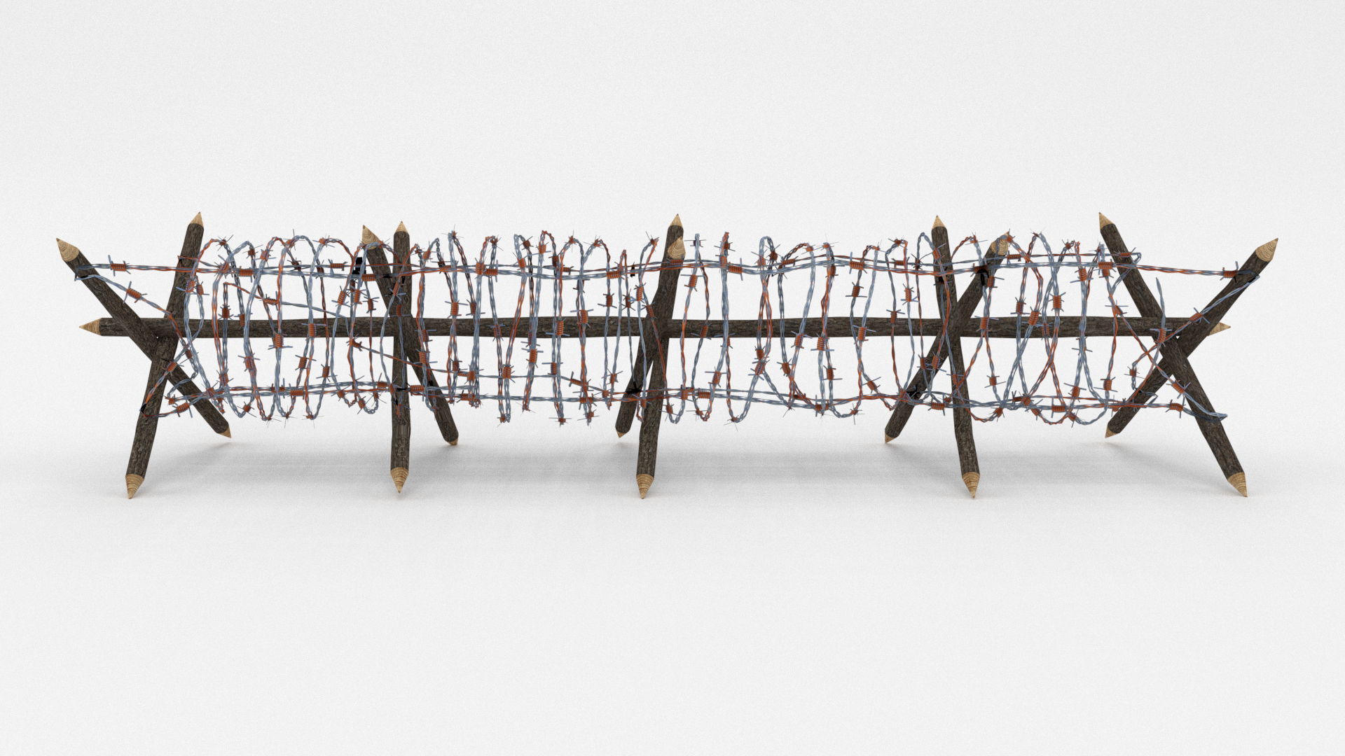 Barbed Wire Obstacle 3D Model - TurboSquid 1191703