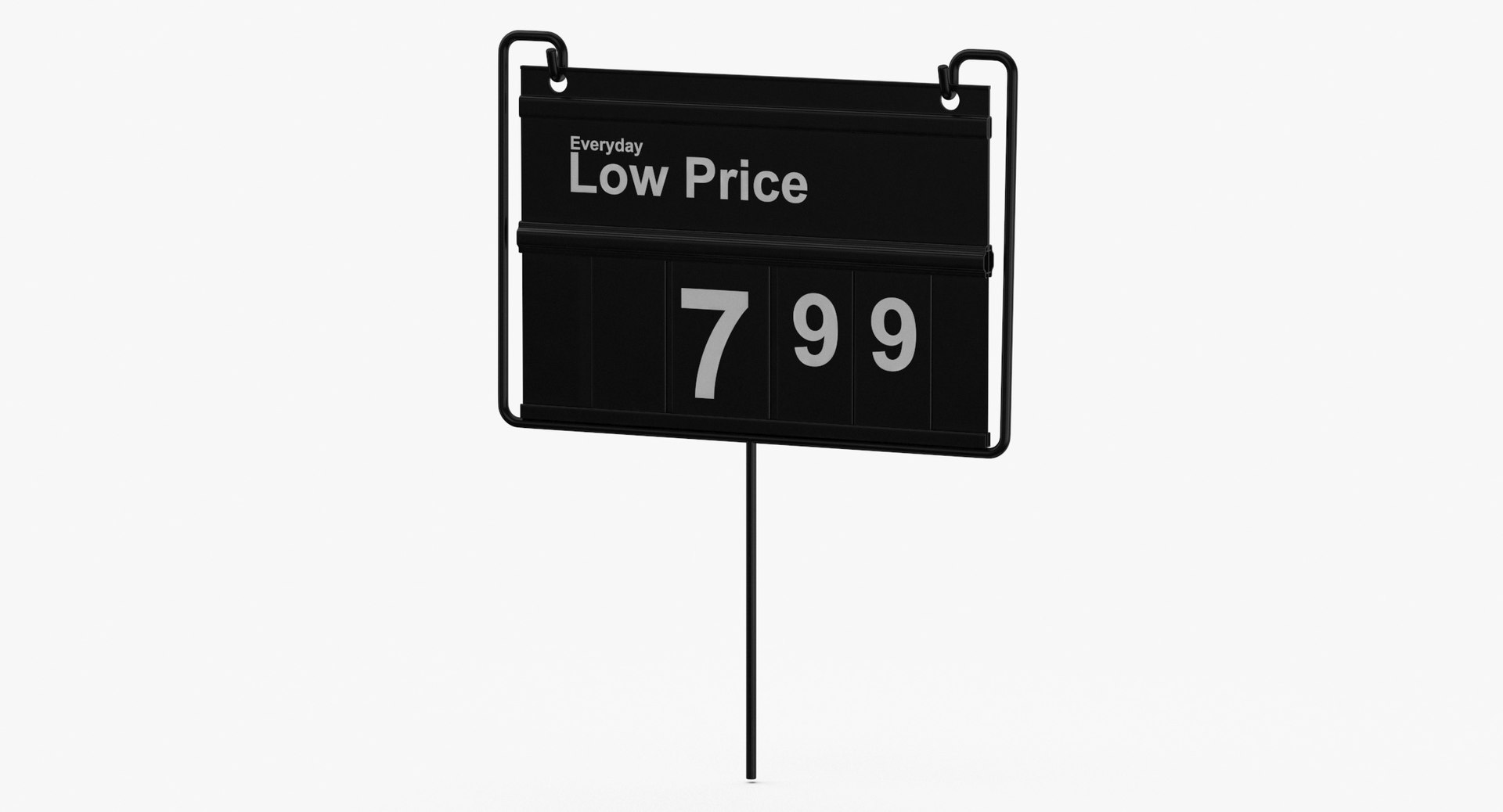 Promotional Signage Long Post 3D model - TurboSquid 1978627