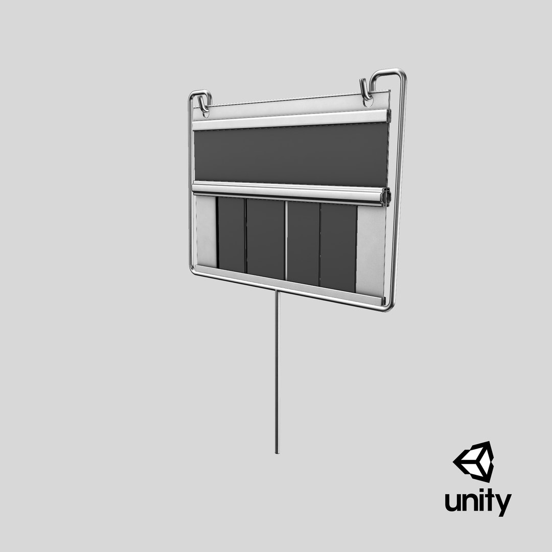Promotional Signage Long Post 3D model - TurboSquid 1978627