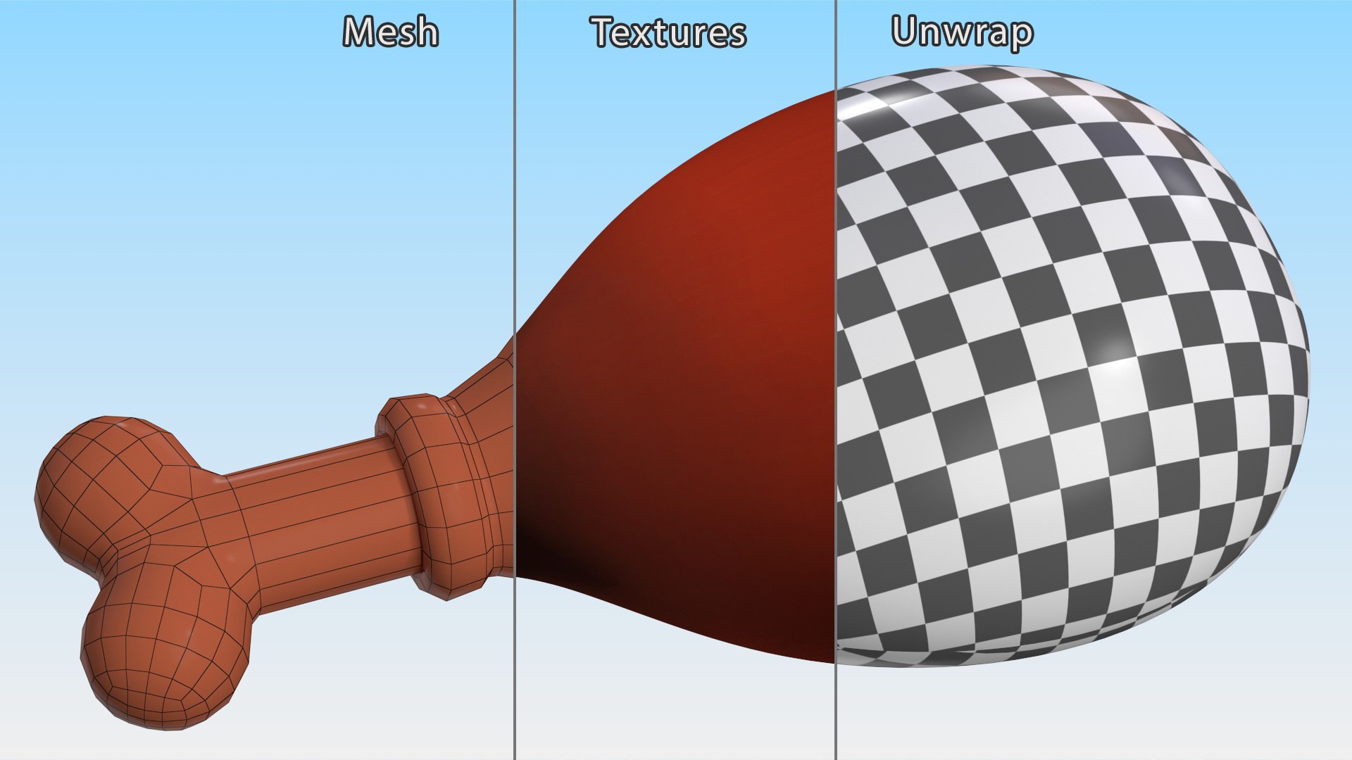 3D Cartoon Meat - TurboSquid 2157699