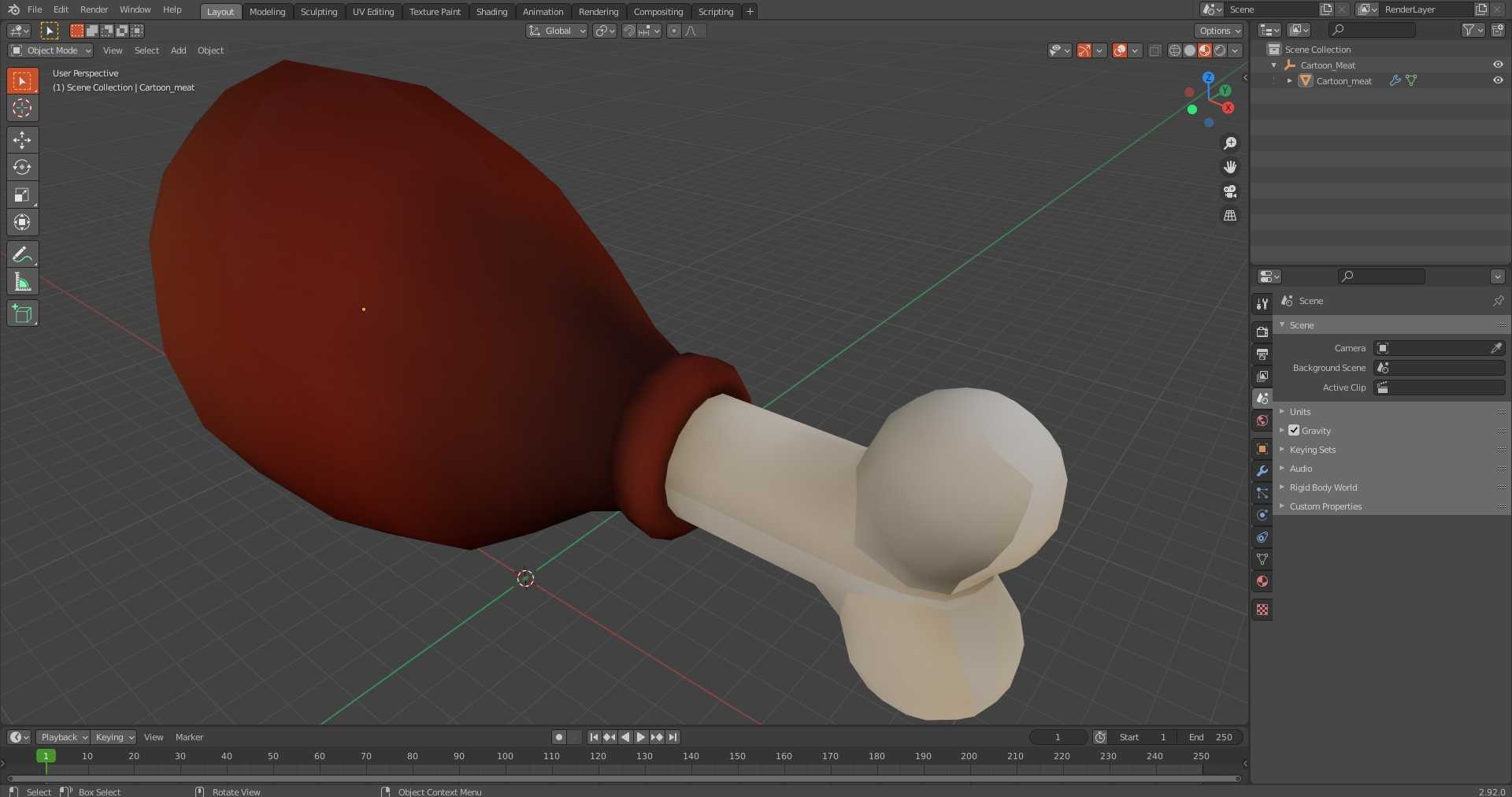 3D Cartoon Meat - TurboSquid 2157699