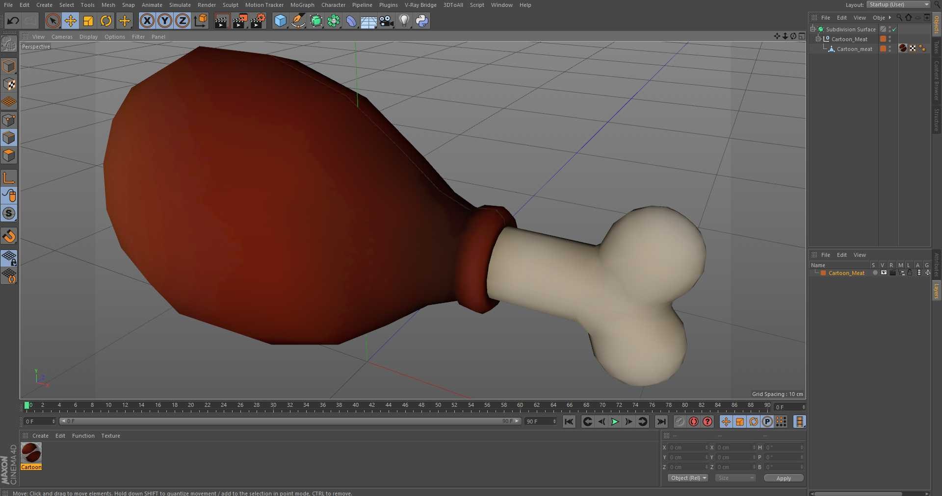 3D Cartoon Meat - TurboSquid 2157699