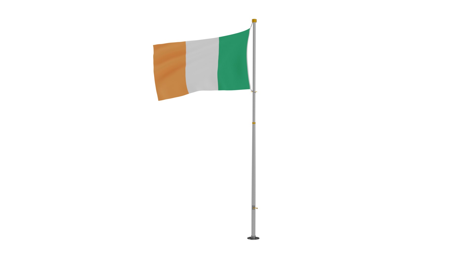 3D Pole Flag Ireland - TurboSquid 2207717