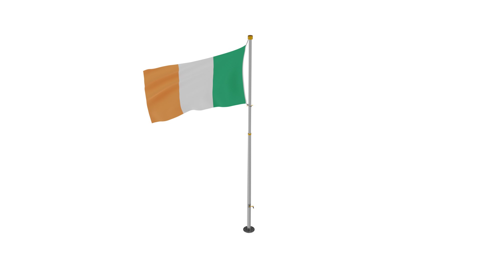 3D Pole Flag Ireland - TurboSquid 2207717