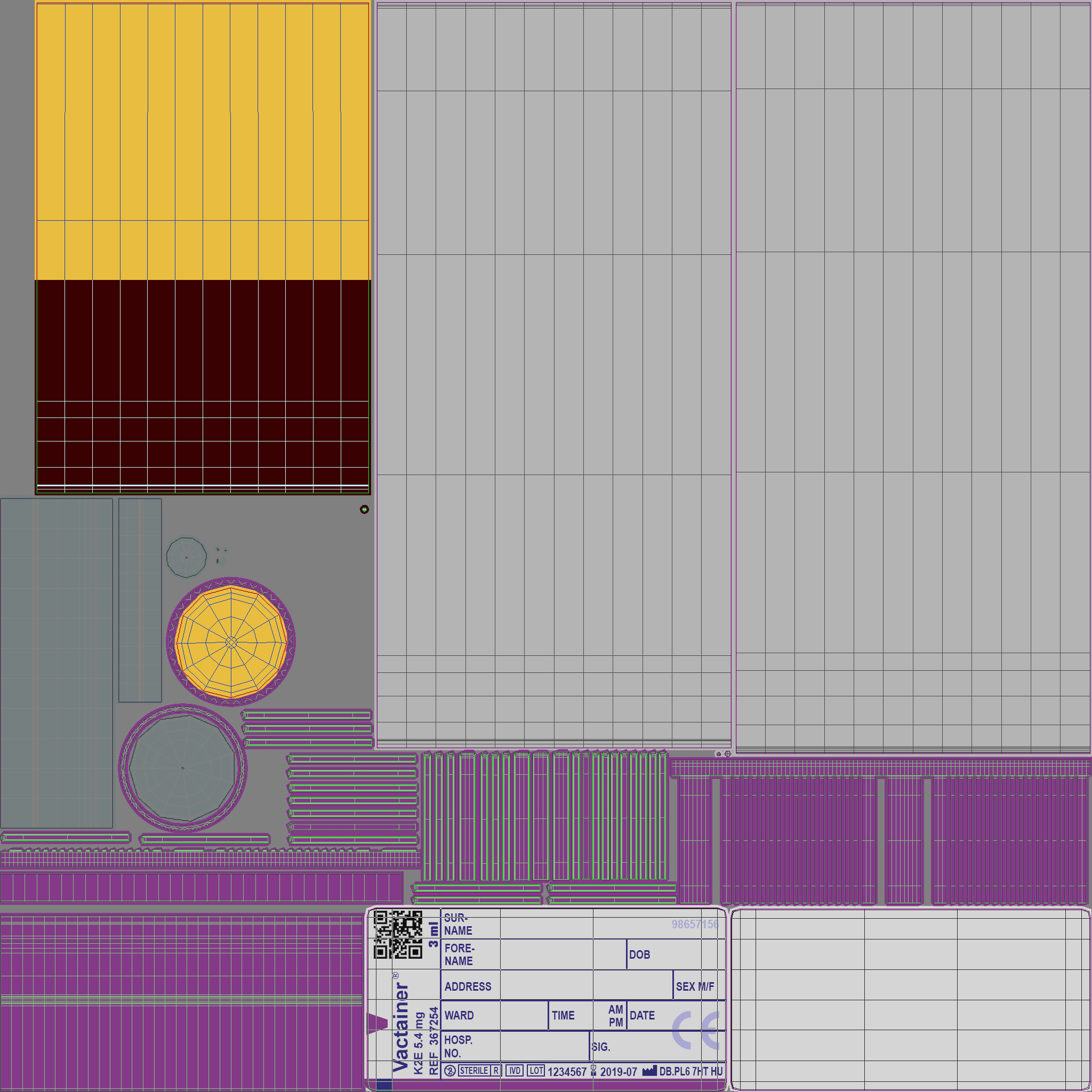 Purple test tube 3D model - TurboSquid 1540241