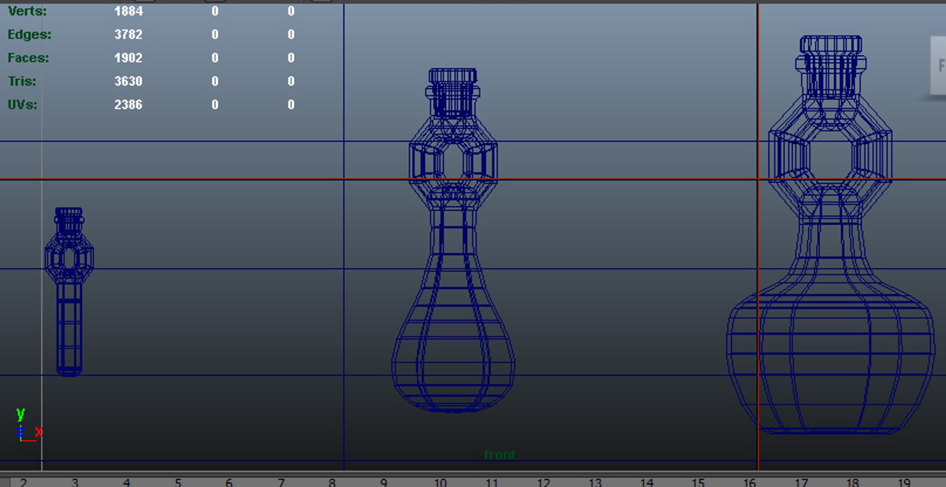 Maya 3 Glass Bottles