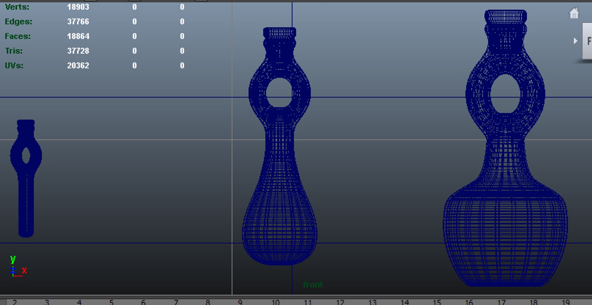 Maya 3 Glass Bottles