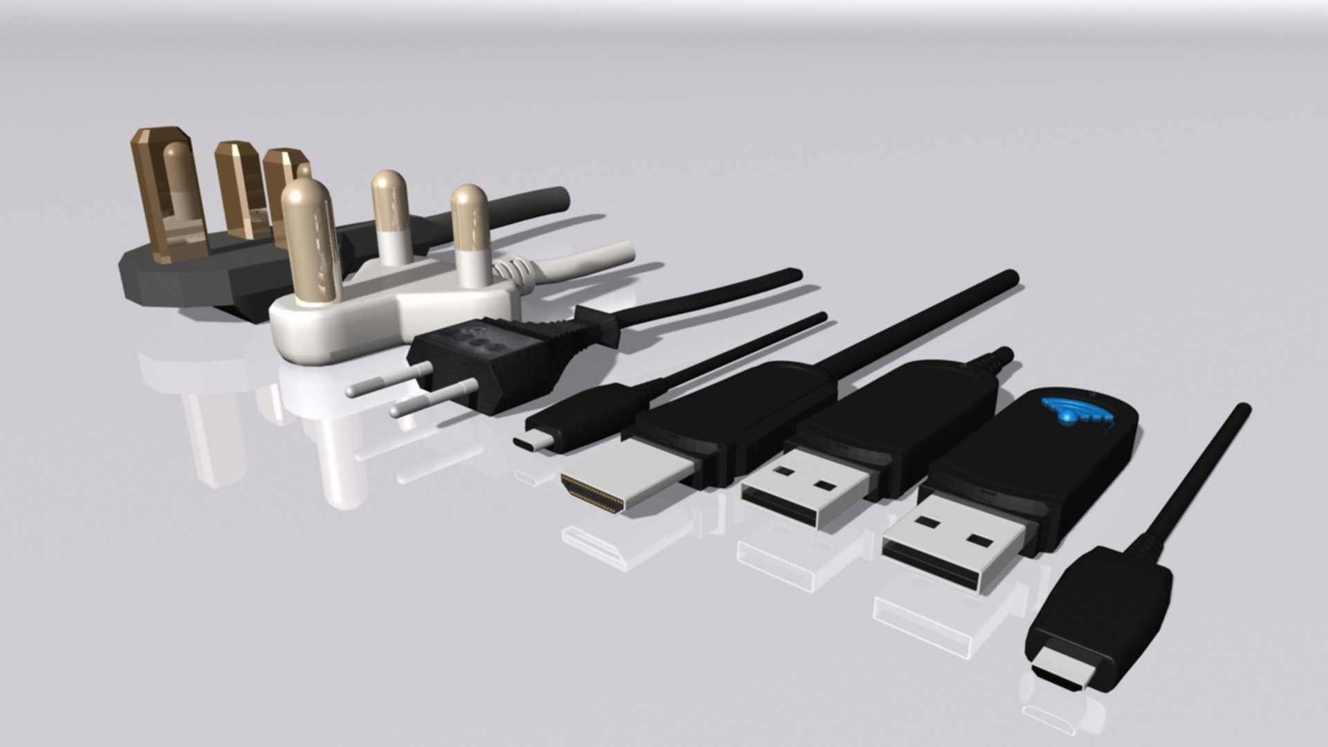 Plugs Usb Micro 3D - TurboSquid 1392070