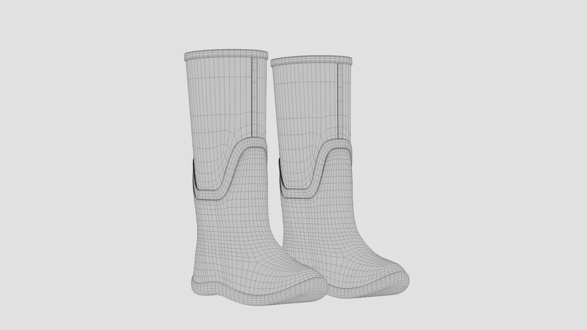 Waterproof Rubber Rain Boots Model - TurboSquid 1794336