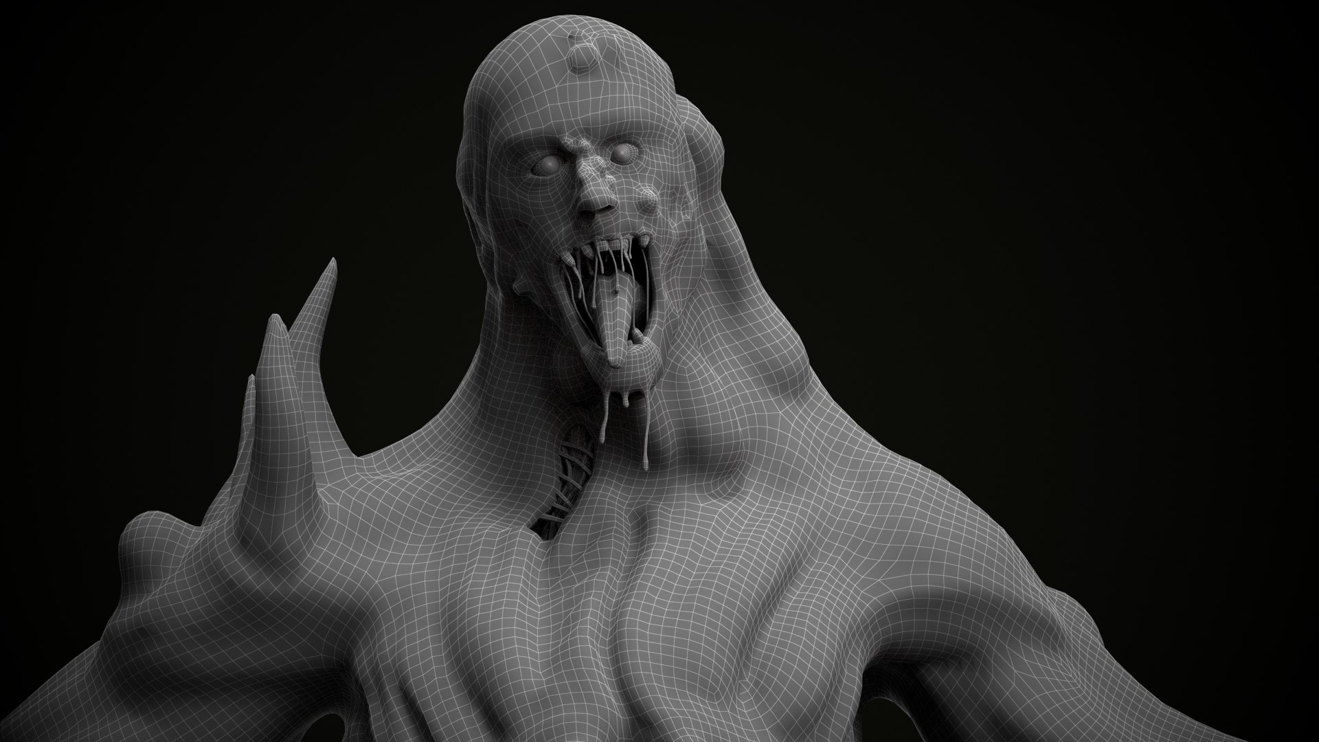 Mutant Zombie Twin Monster - TurboSquid 2332861