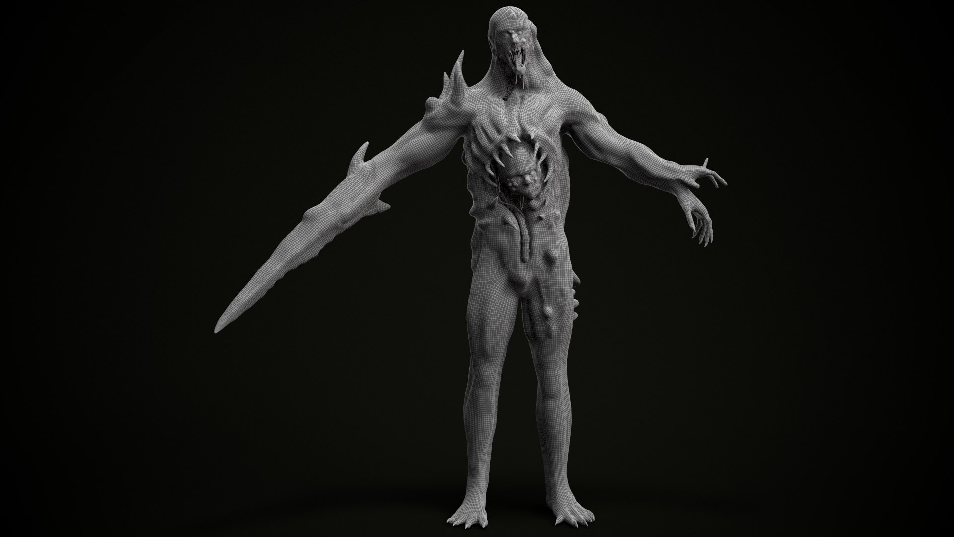 3D Mutant Zombie Twin Monster - TurboSquid 2332861