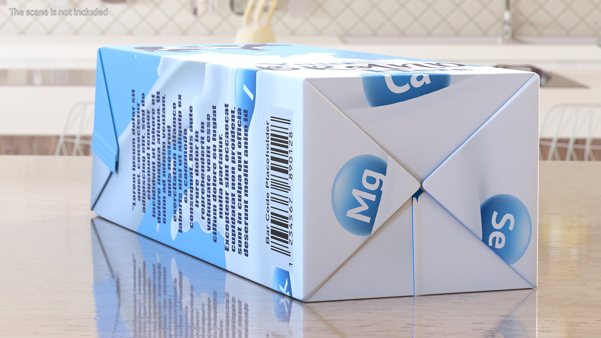 Mock up Aseptic Carton Packages with Screw Cap Collection 3D model ...