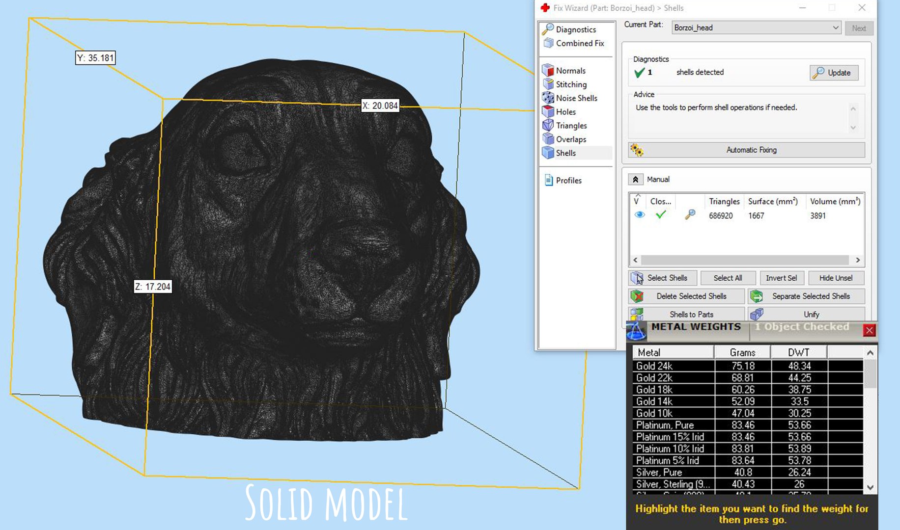 3D Borzoi Dog Head model - TurboSquid 2181228