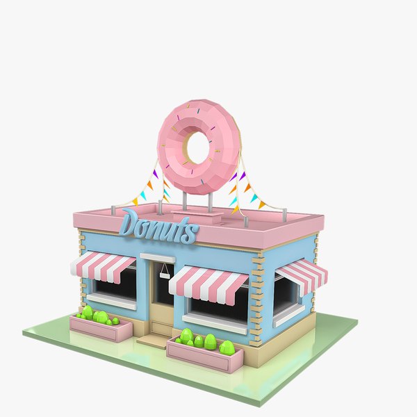3D Donut Shop Lowpoly - TurboSquid 1779552