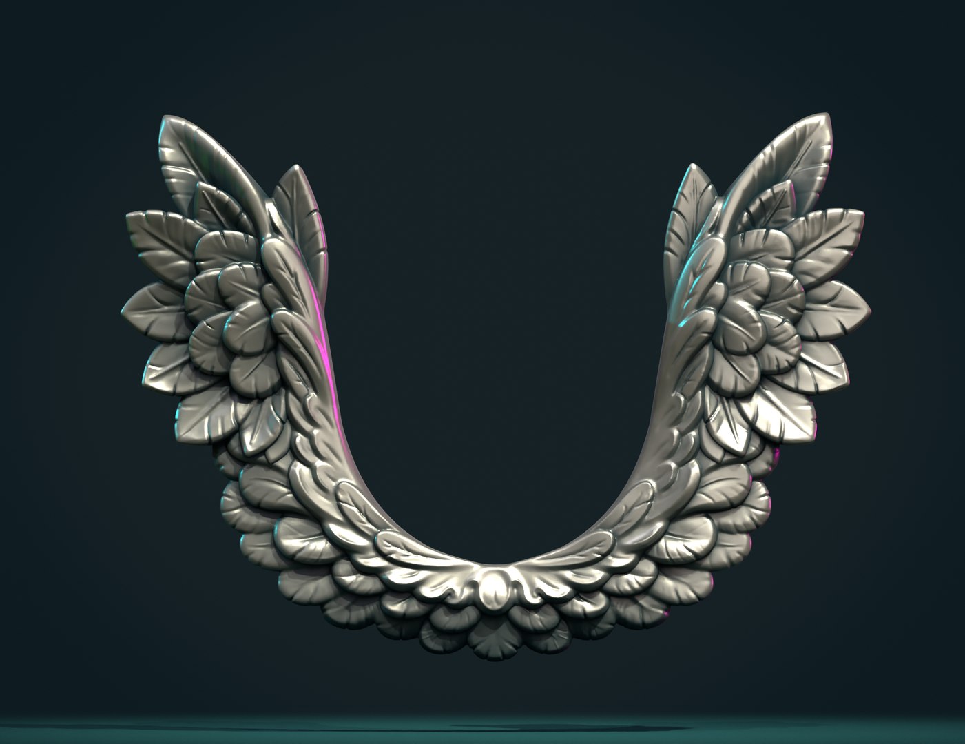 Cherub Wings Relief 3D - TurboSquid 1934372