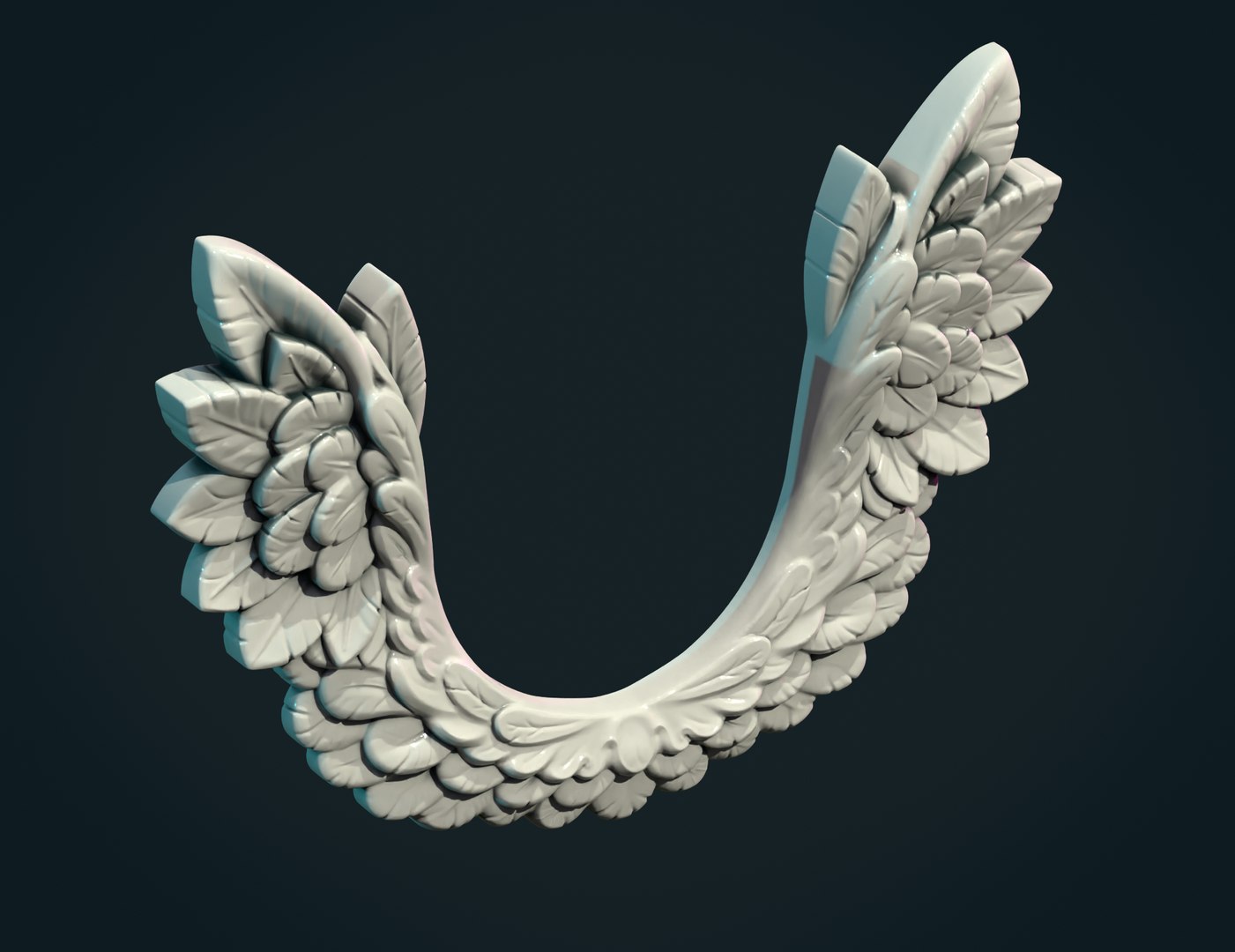 Cherub Wings Relief 3D - TurboSquid 1934372