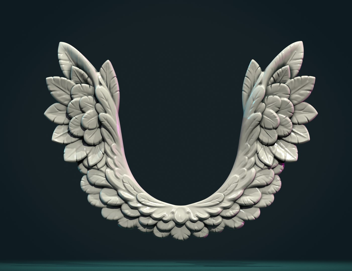 Cherub Wings Relief 3D - TurboSquid 1934372