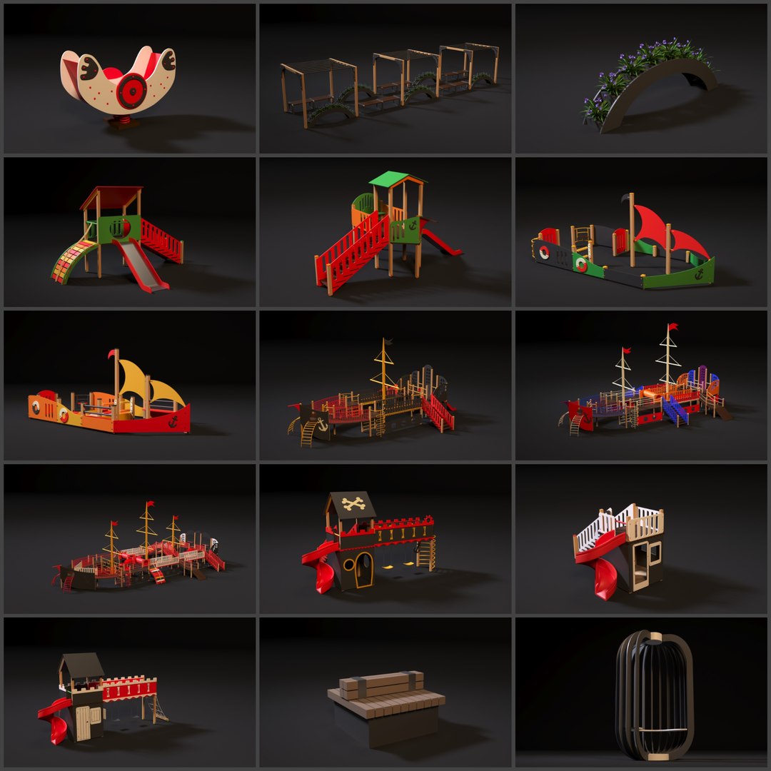 Playground pirates series 3D model - TurboSquid 1753546