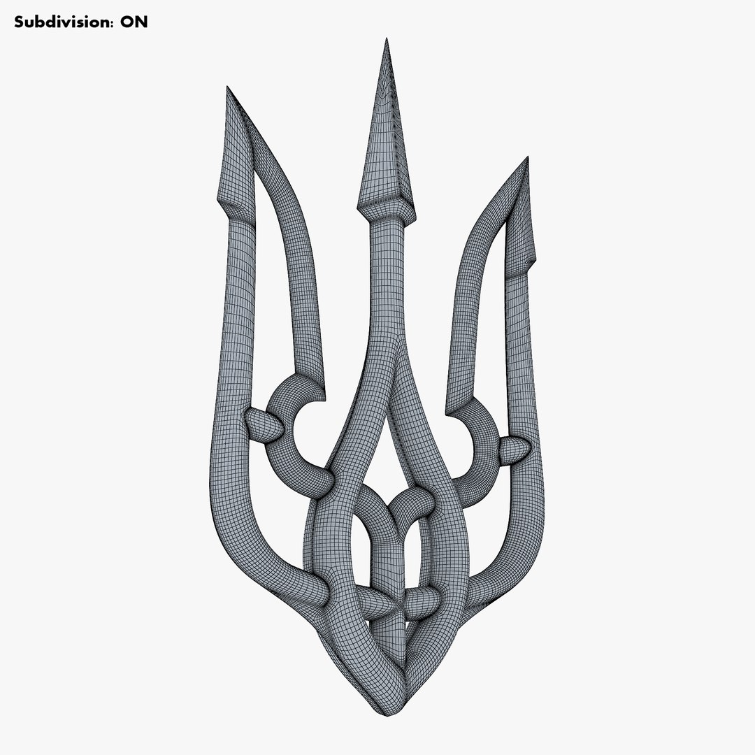 Stylized Ukrainian Tryzub M 2 3D Model - TurboSquid 1893484