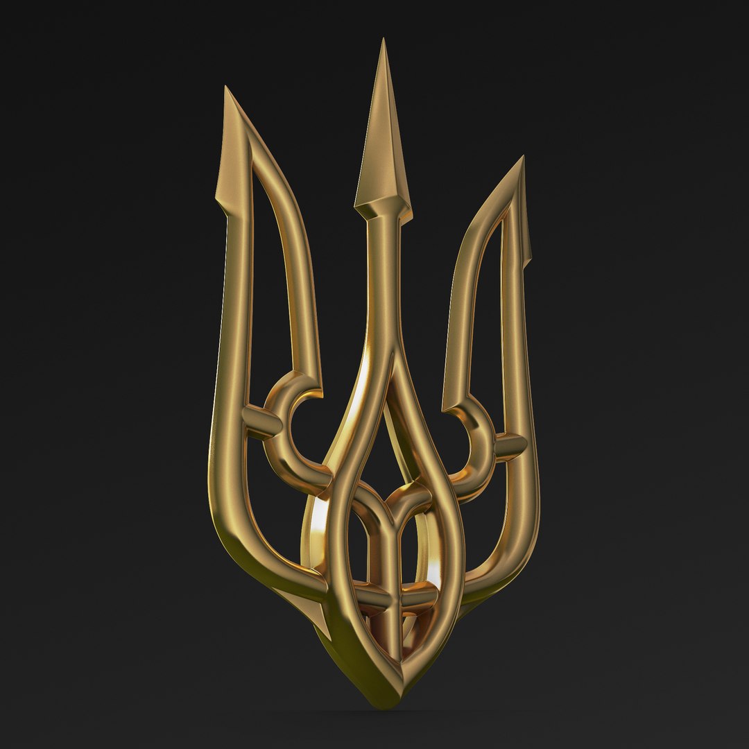 Stylized Ukrainian Tryzub M 2 3D Model - TurboSquid 1893484