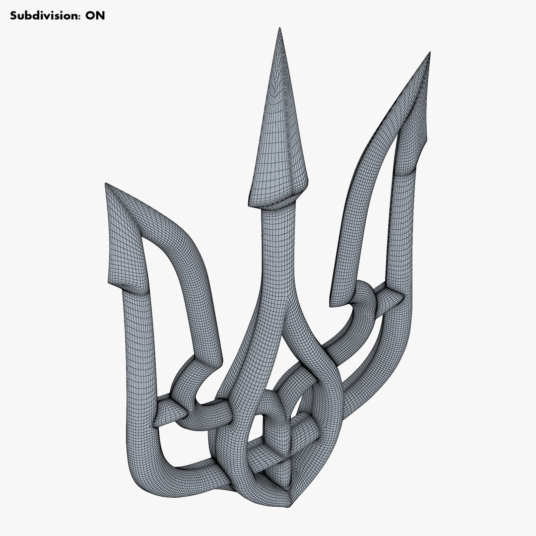 Stylized Ukrainian Tryzub M 2 3D Model - TurboSquid 1893484