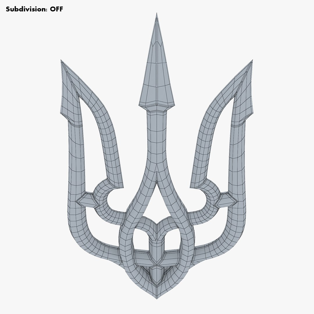 Stylized Ukrainian Tryzub M 2 3D Model - TurboSquid 1893484
