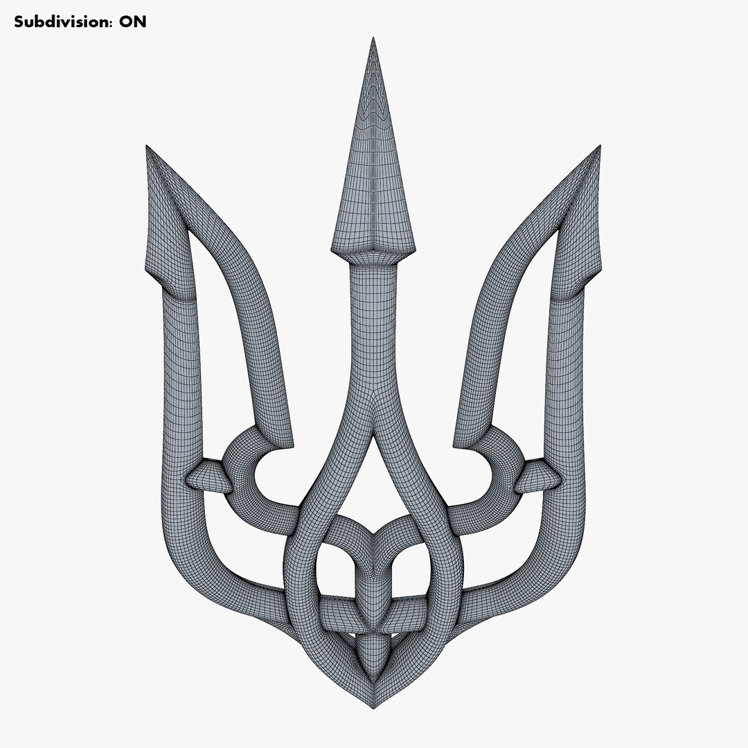 Stylized Ukrainian Tryzub M 2 3D Model - TurboSquid 1893484