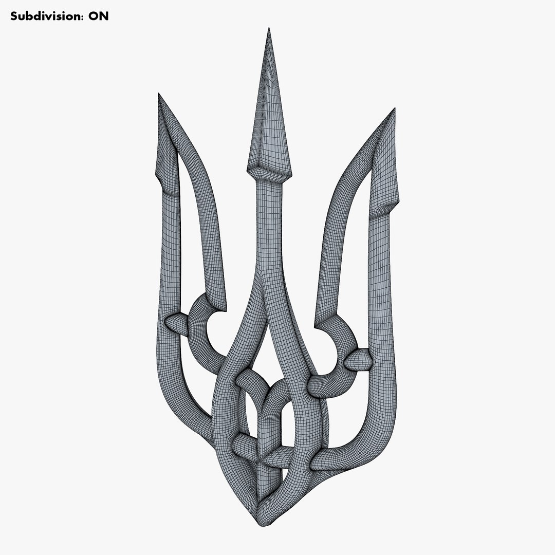 Stylized Ukrainian Tryzub M 2 3D Model - TurboSquid 1893484