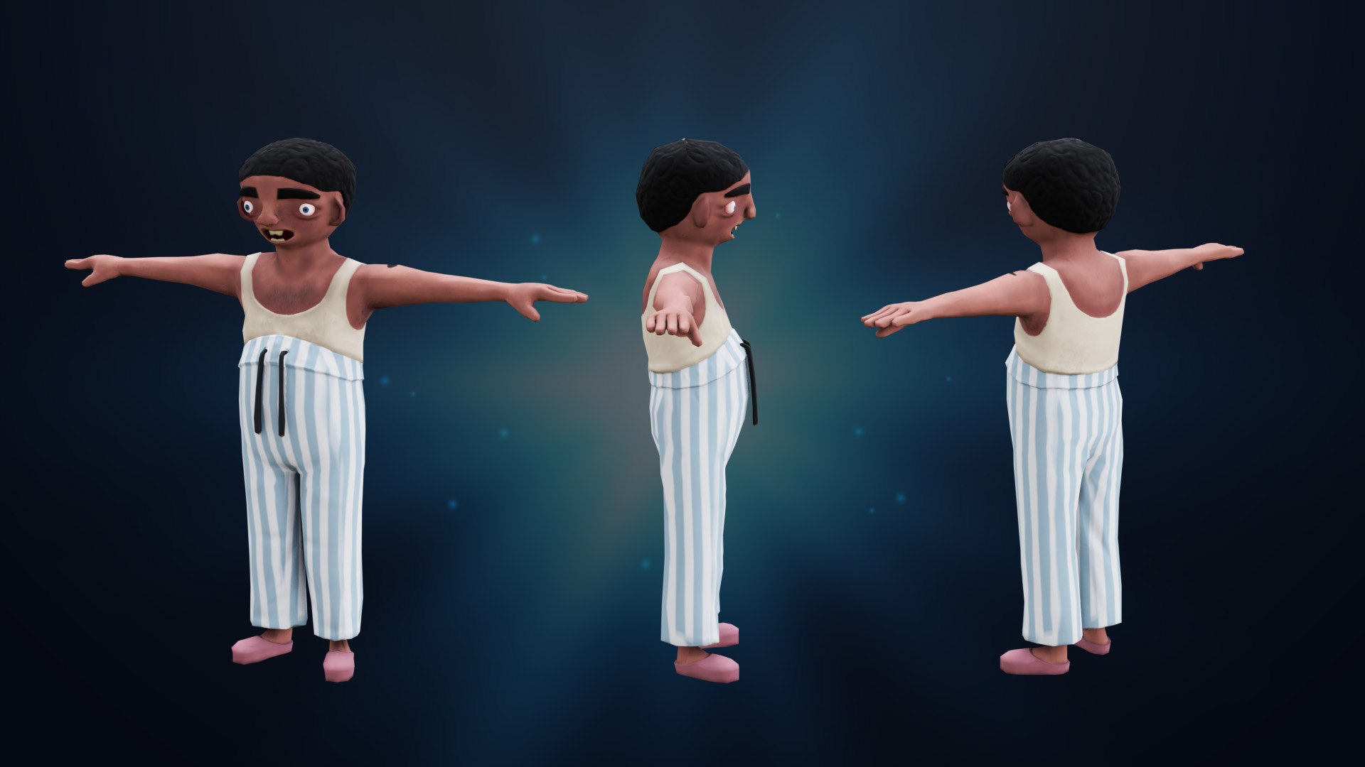 3D Bob - Rigged Animated Looney Character Low-poly model - TurboSquid ...