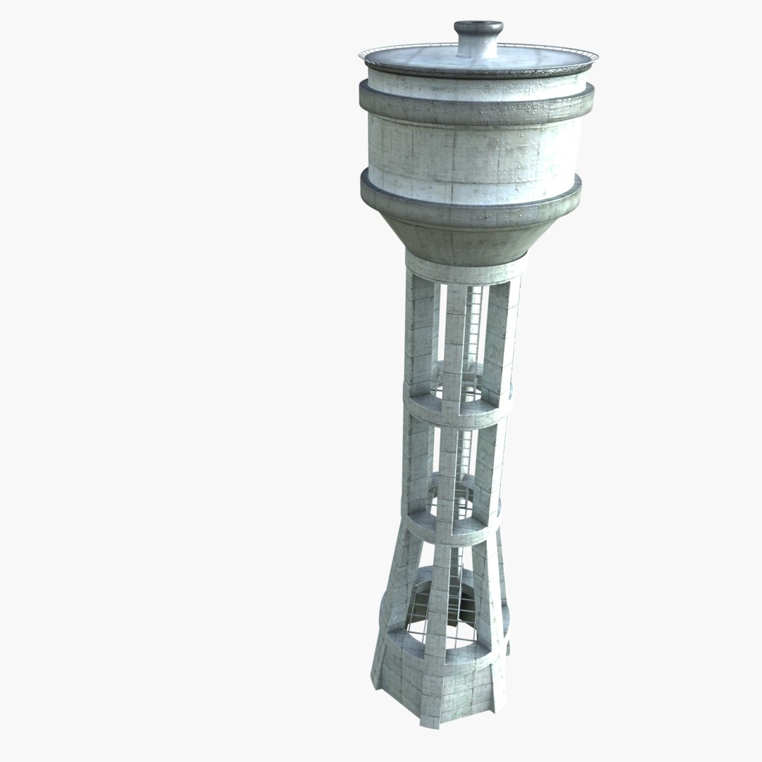 Water Tank Tower 3D Model - TurboSquid 1670863
