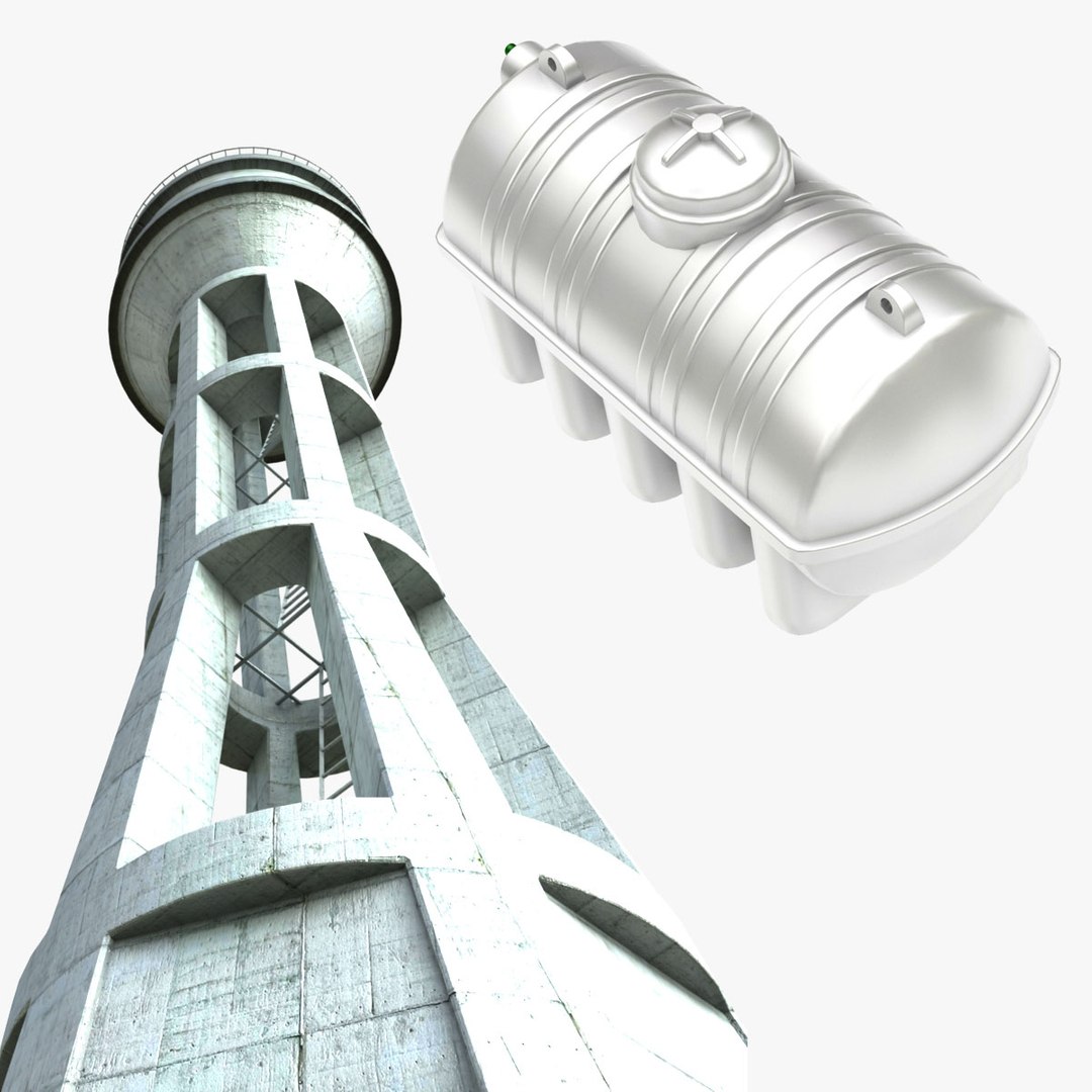 Water Tank Tower 3D Model - TurboSquid 1670863