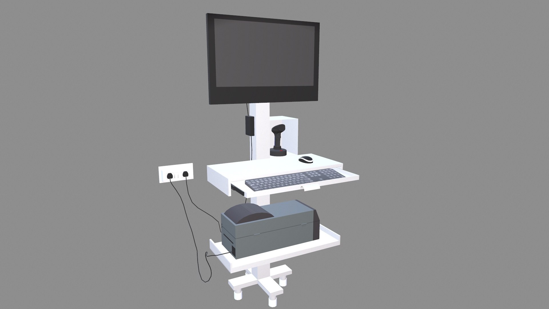 Standing Desk Single Monitor Mount 3D Model - TurboSquid 2316876