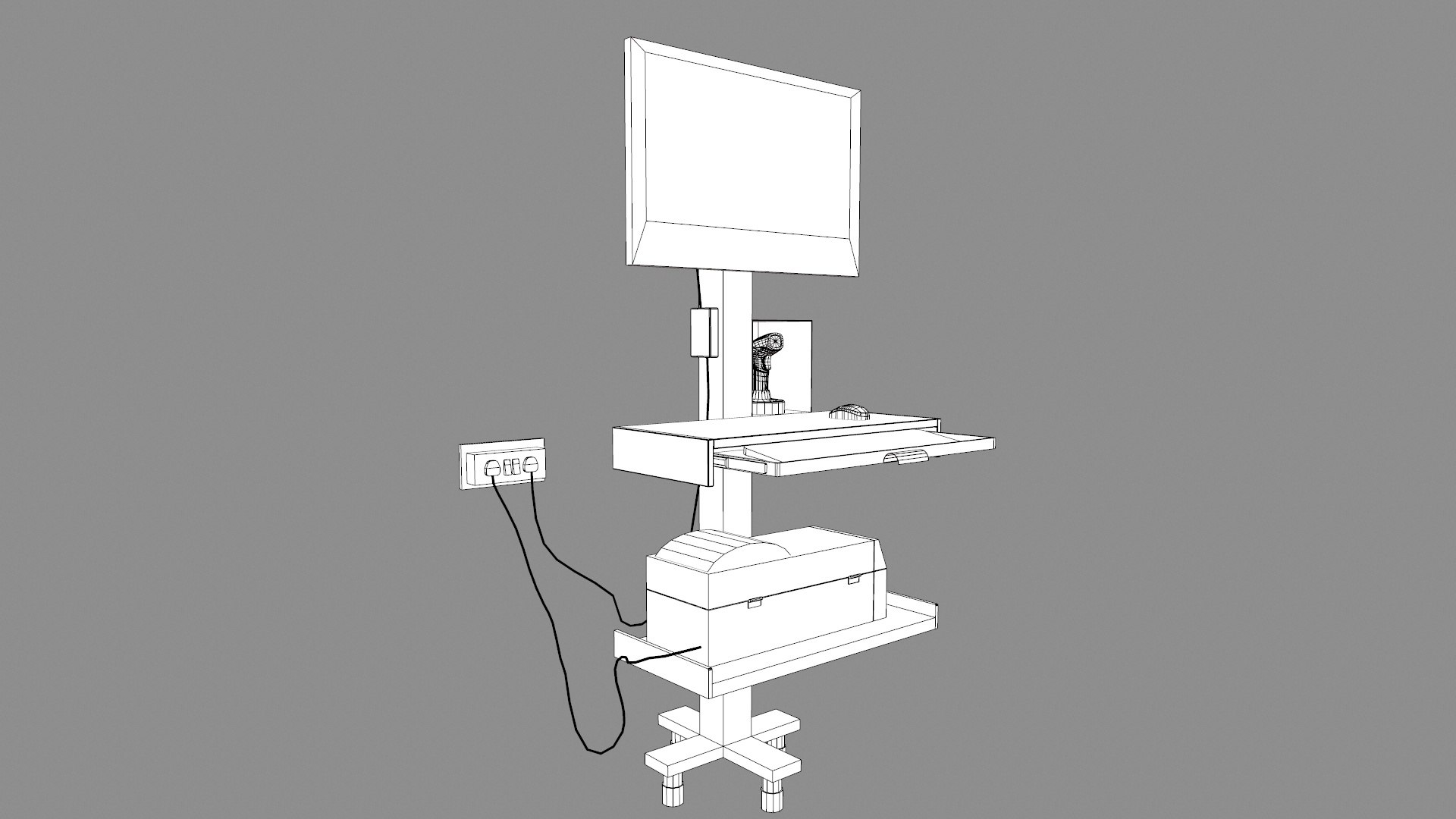 Standing Desk Single Monitor Mount 3D Model - TurboSquid 2316876