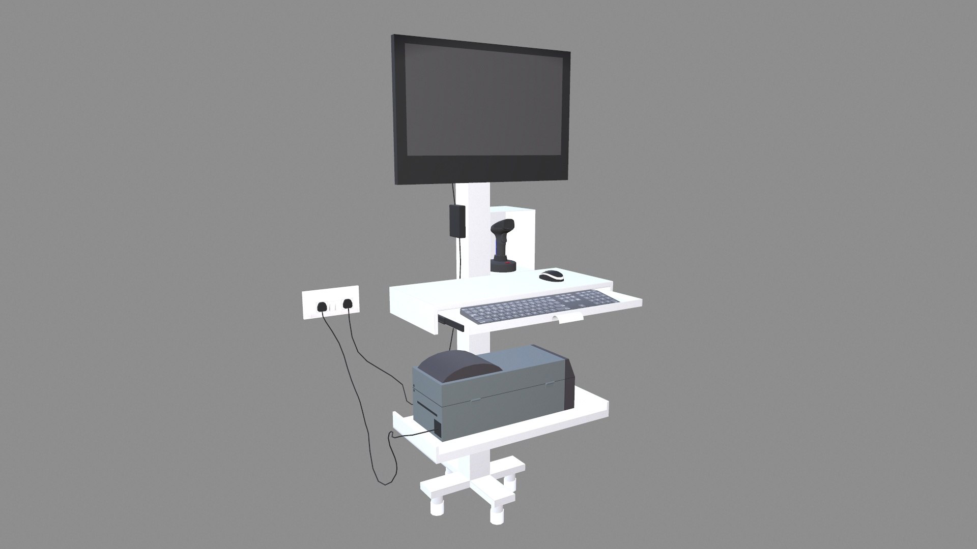 Standing Desk Single Monitor Mount 3D Model - TurboSquid 2316876