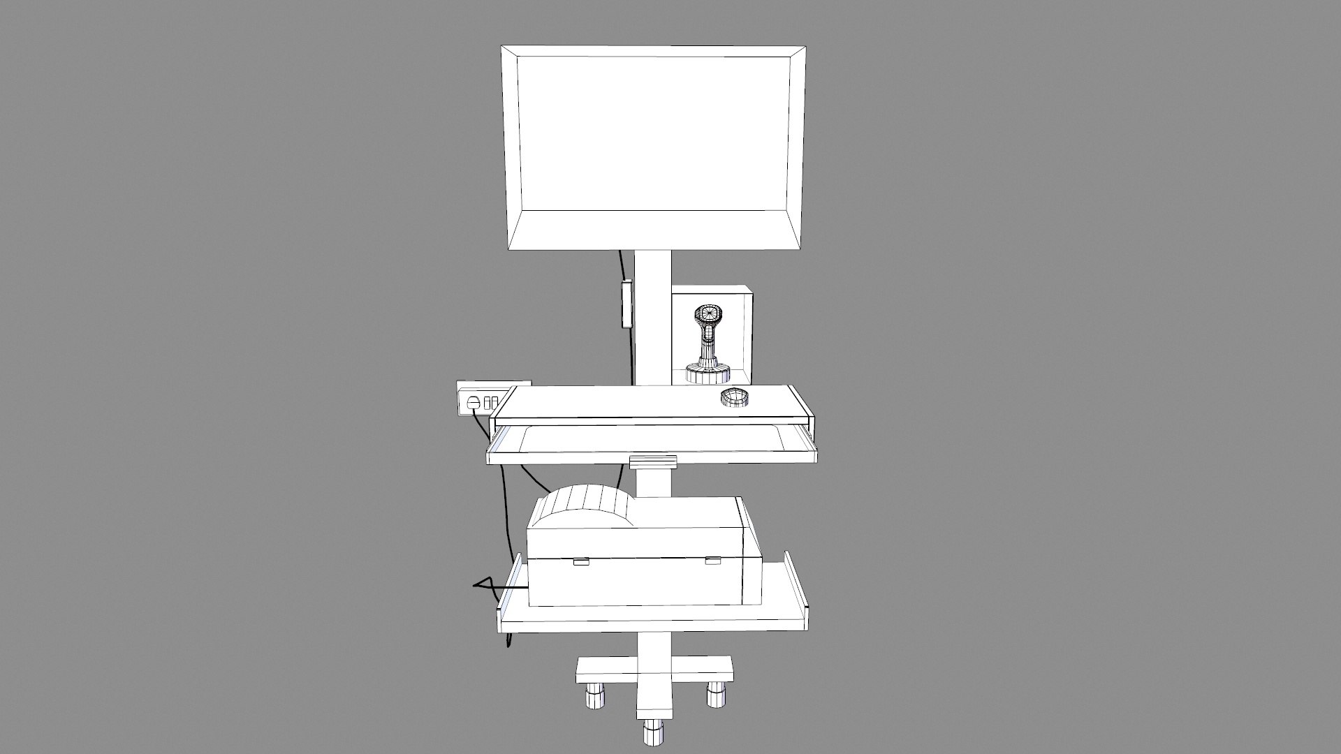 Standing Desk Single Monitor Mount 3D Model - TurboSquid 2316876
