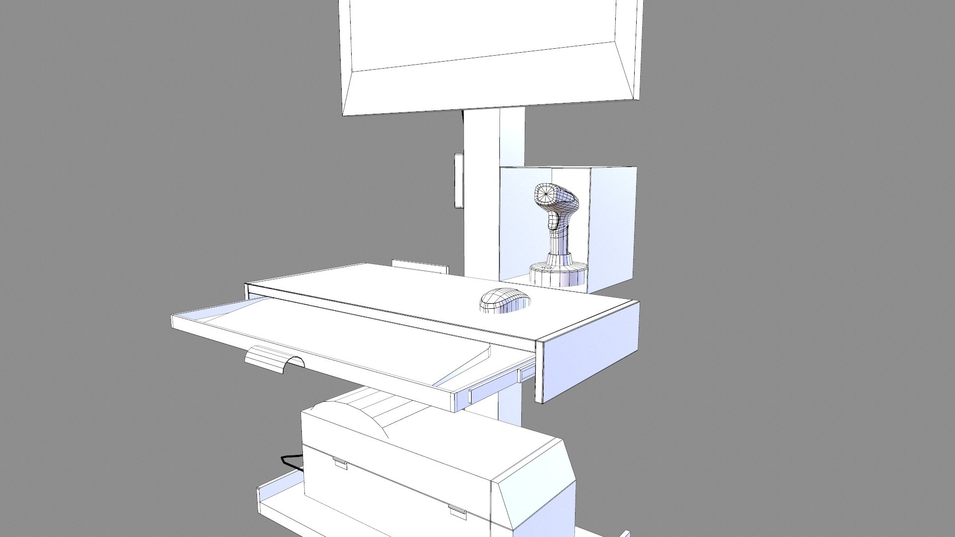 Standing Desk Single Monitor Mount 3D Model - TurboSquid 2316876