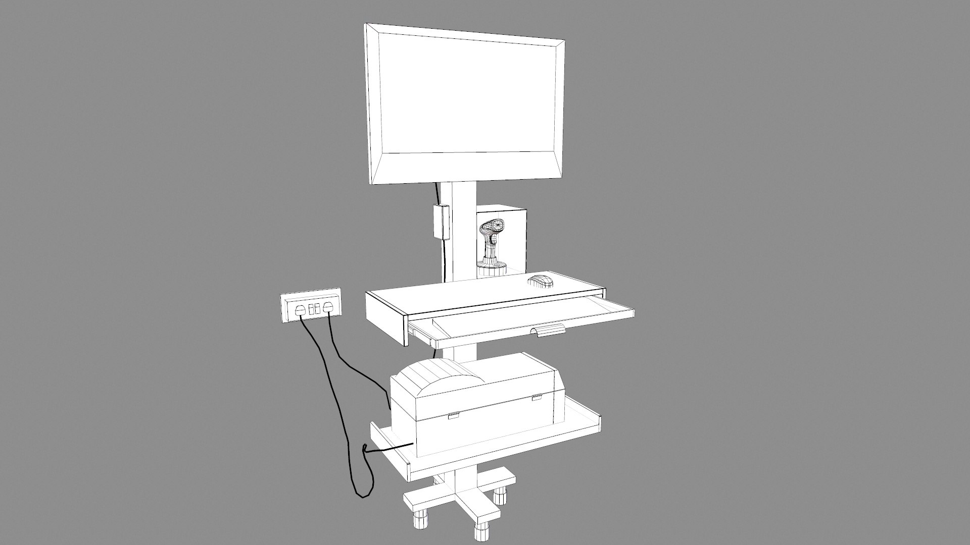 Standing Desk Single Monitor Mount 3D Model - TurboSquid 2316876