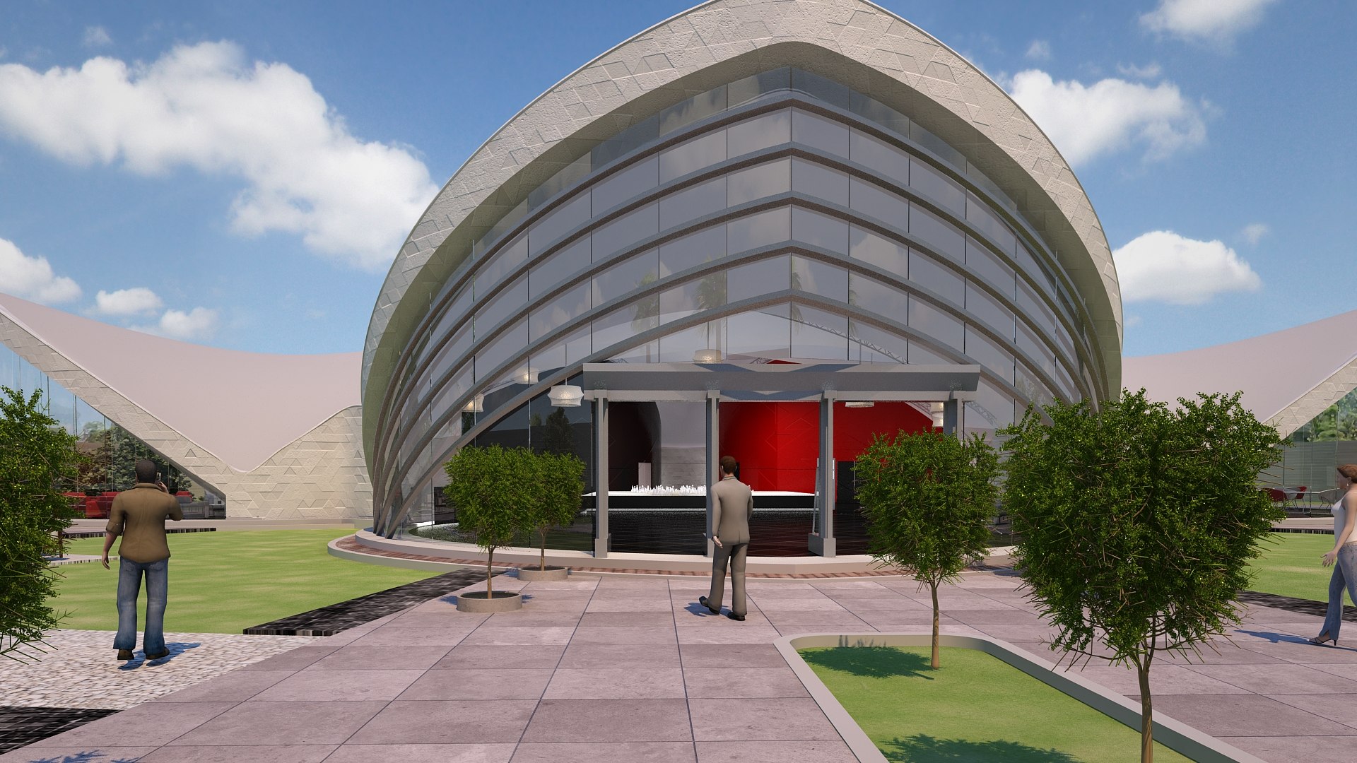 3D Expo Center Scene Model - TurboSquid 2067201
