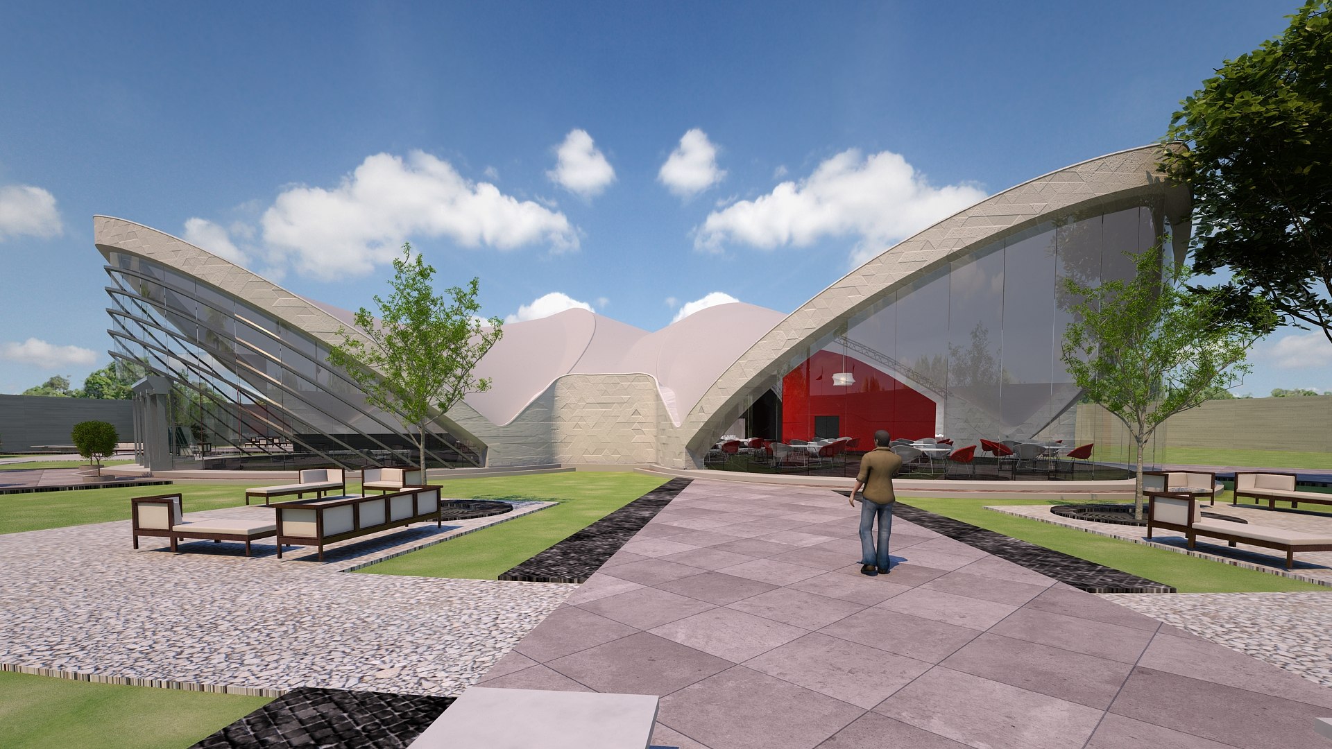 3D Expo Center Scene Model - TurboSquid 2067201