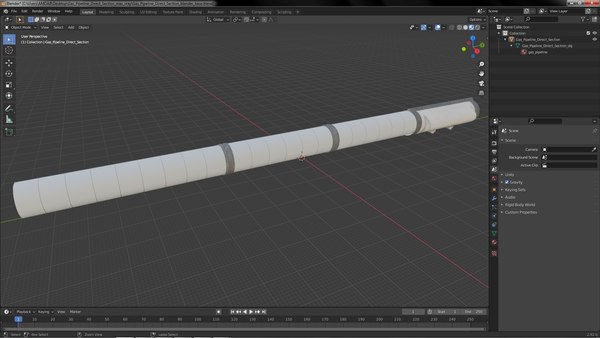 3D model Gas Pipeline Direct Section - TurboSquid 1900302